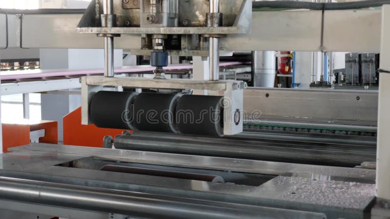 Grinding Process Styrofoam on Machine-tool at Plant, Production ...