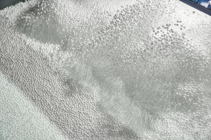 Production of Foamed Styrofoam Granule Stock Photo - Image of backdrop ...
