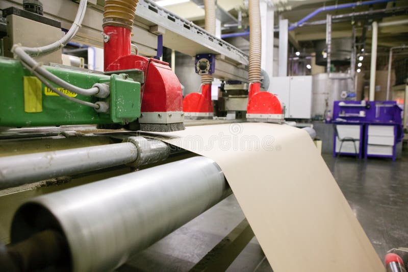 Production Of Gypsum Boards Stock Photo - Image of equipment, machine ...