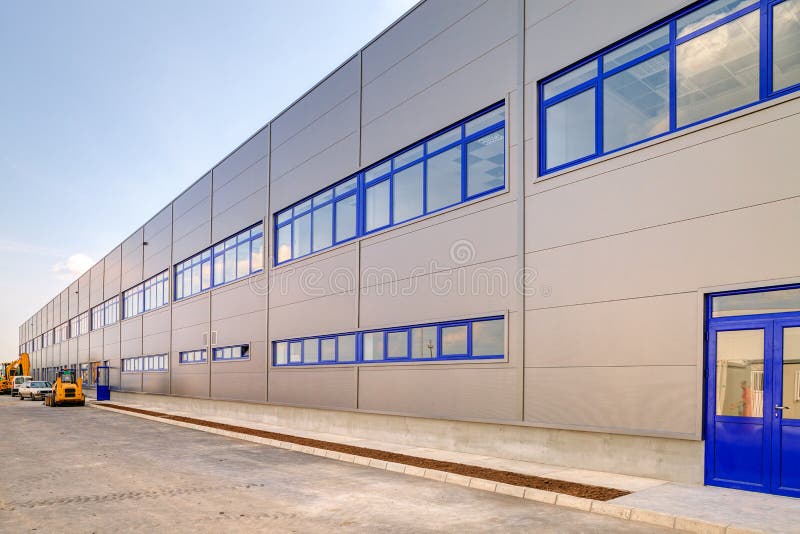Production hall, left side stock image. Image of industry - 71699971