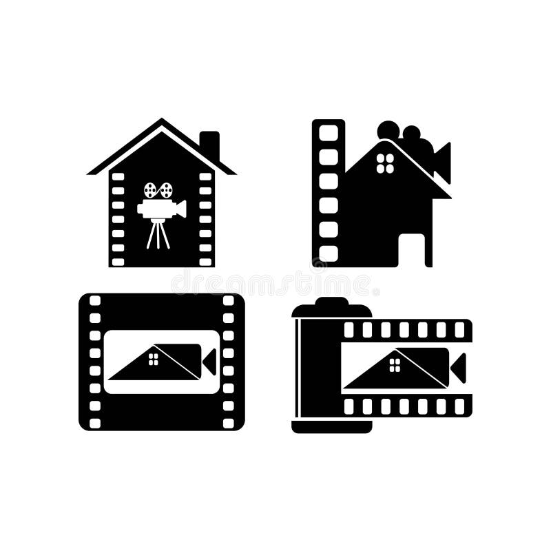 Production House Icon Logo Vector Stock Vector - Illustration of shape ...