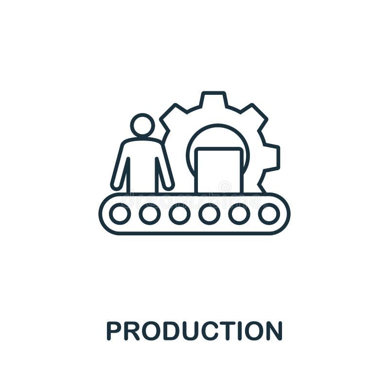 Production Icon Outline Style. Thin Line Creative Production Icon for ...