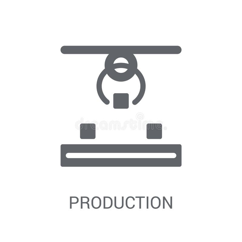 Production Icon. Trendy Production Logo Concept on White Background ...