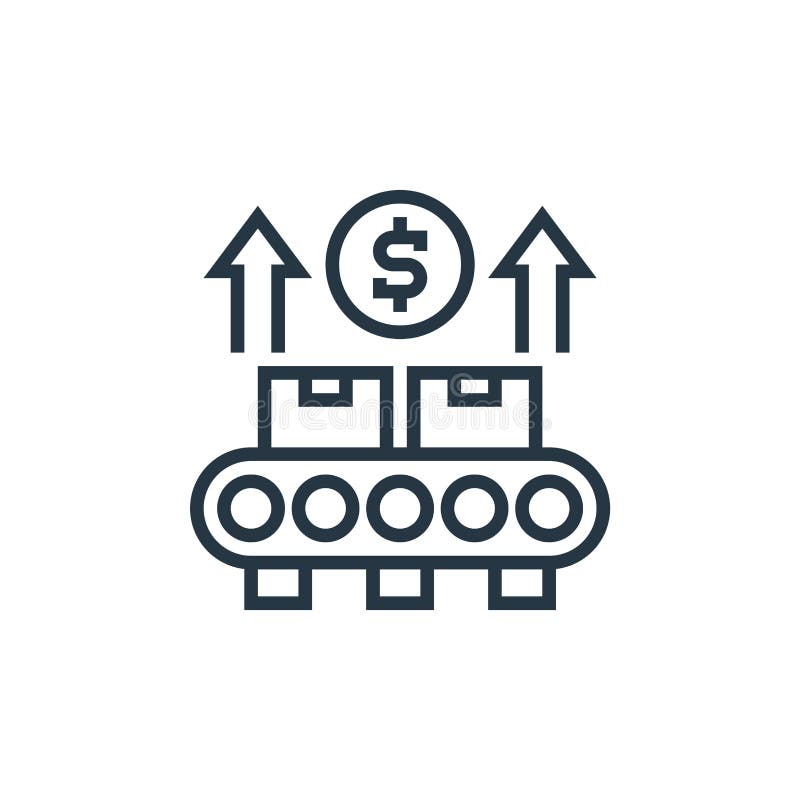 Production Icon Vector from Industrial Process Concept. Thin Line ...