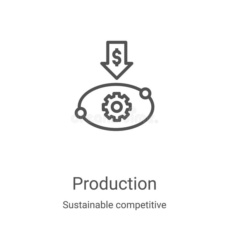 Production Icon Vector from Sustainable Competitive Advantage ...