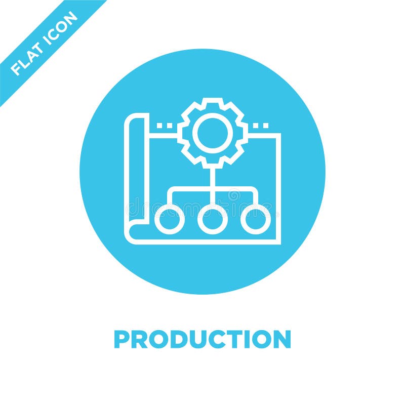 Production Outline Icons Collection Set. Industry Linear Symbol Pack ...