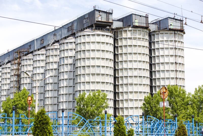 Production. Industrial Buildings Stock Photo - Image of metal, bulk ...