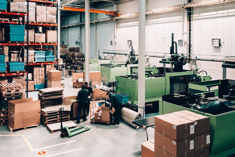 Production of Industrial Vacuum Cleaners. Top View Stock Photo - Image ...