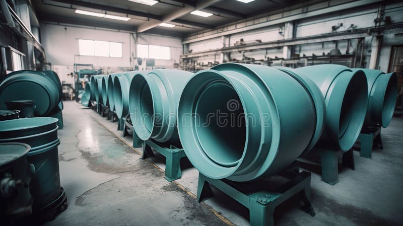 Production Industry Equipment at Manufacture Background, Generative Ai ...