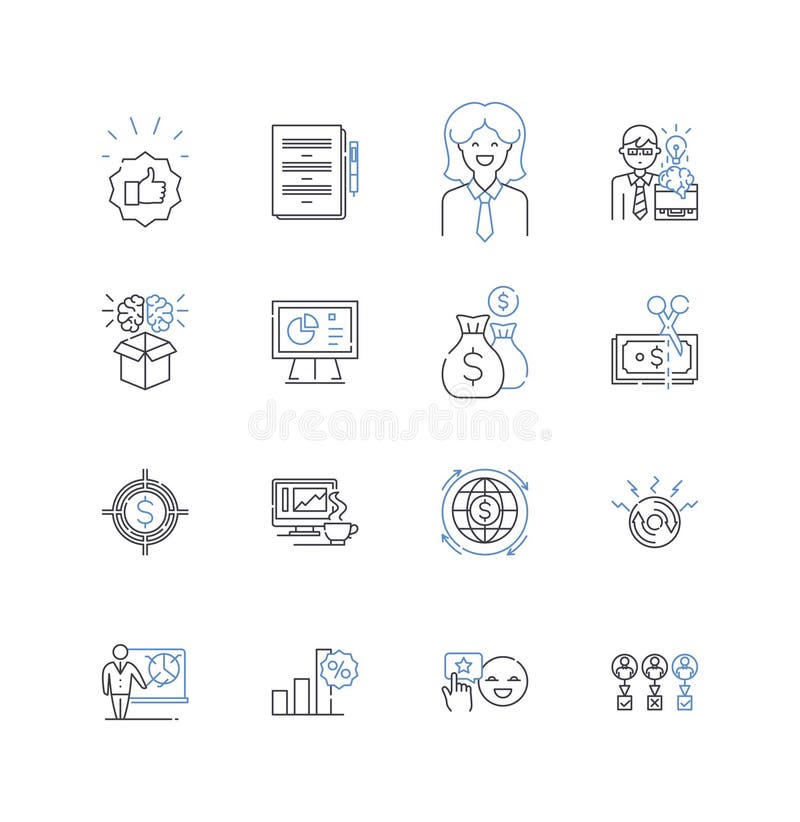 Production Inspection Line Icons Collection Quality Compliance