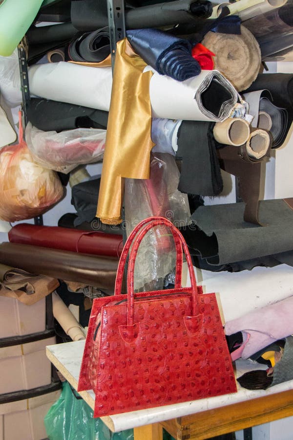 Production of Leather Handbags Stock Photo - Image of handbag, female ...
