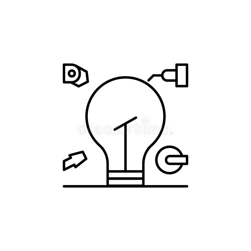 Production, Light Bulb Icon. Element of Consumer Behavior Line Icon ...
