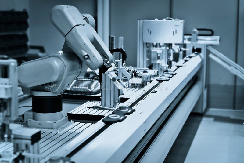 Production Line Automation Robot Stock Image - Image of automation ...