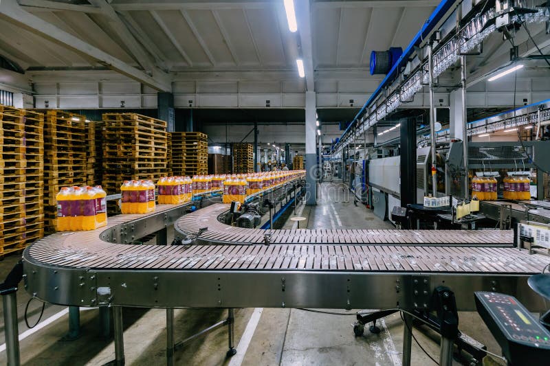 Production Line of Bottling of Beverage into Plastic Bottles and ...