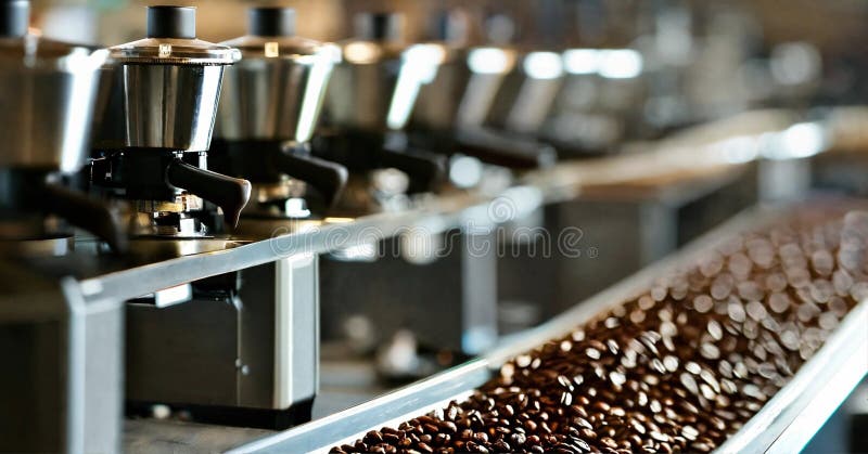 Production Line for Capsule Coffee Makers Test Mmi Stock Illustration ...