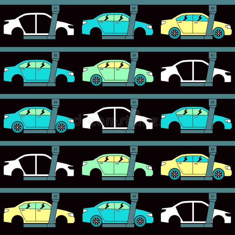 Green Cars Conveyor Stock Illustrations – 18 Green Cars Conveyor Stock ...