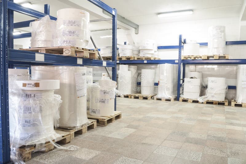 Production Line for Print Label; Stock Image - Image of industry ...