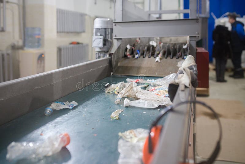 Production Line for the Processing of Plastic Waste in the Factory ...