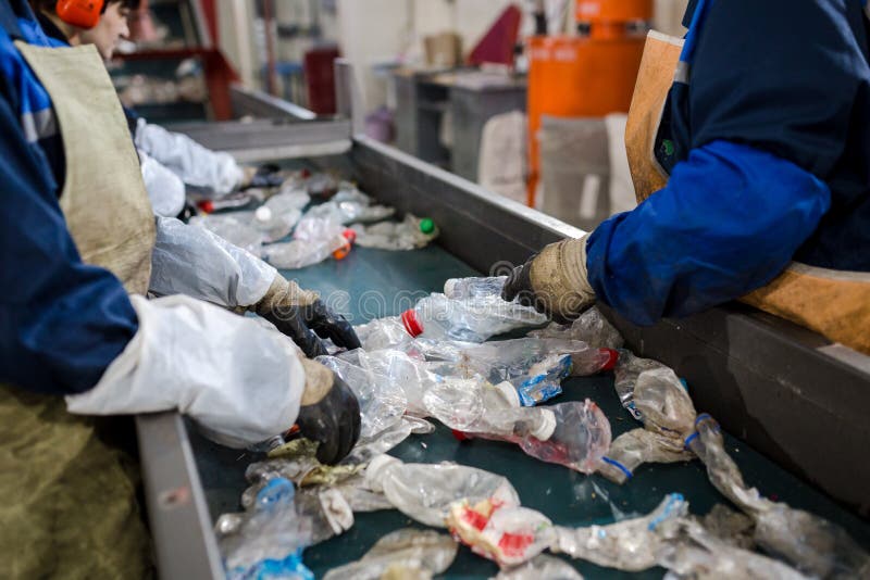 Production Line for the Processing of Plastic Waste in the Factory ...