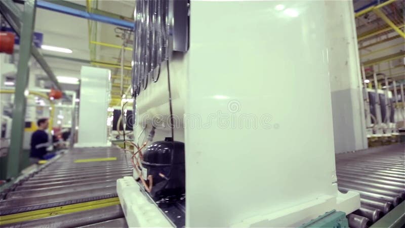 Fridge Factory. Production Line. Refrigerator Factory Stock Video ...