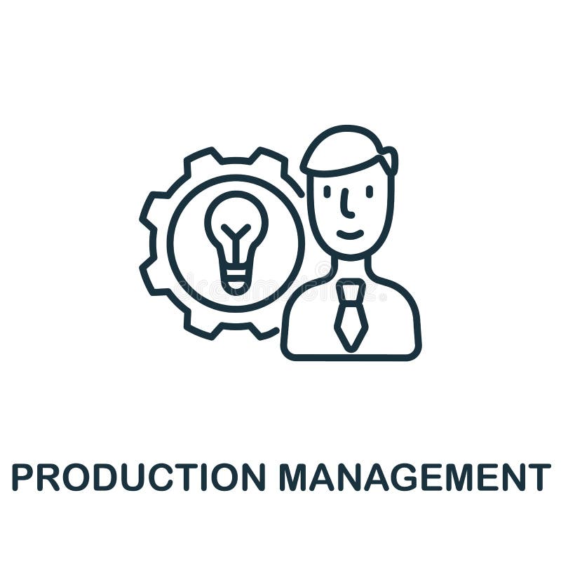 Production Management Icon. Simple Line Element Production Management ...