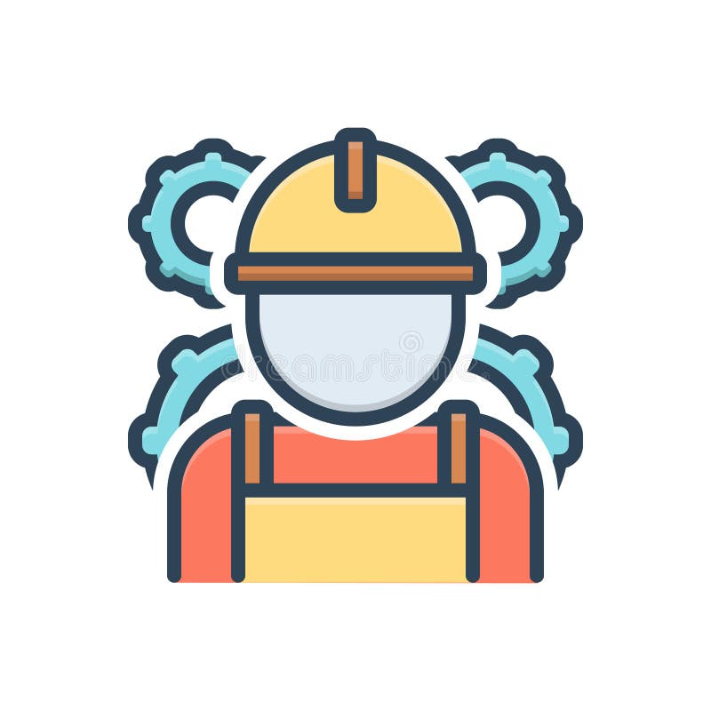 Color Illustration Icon for Production Manager, Production and ...