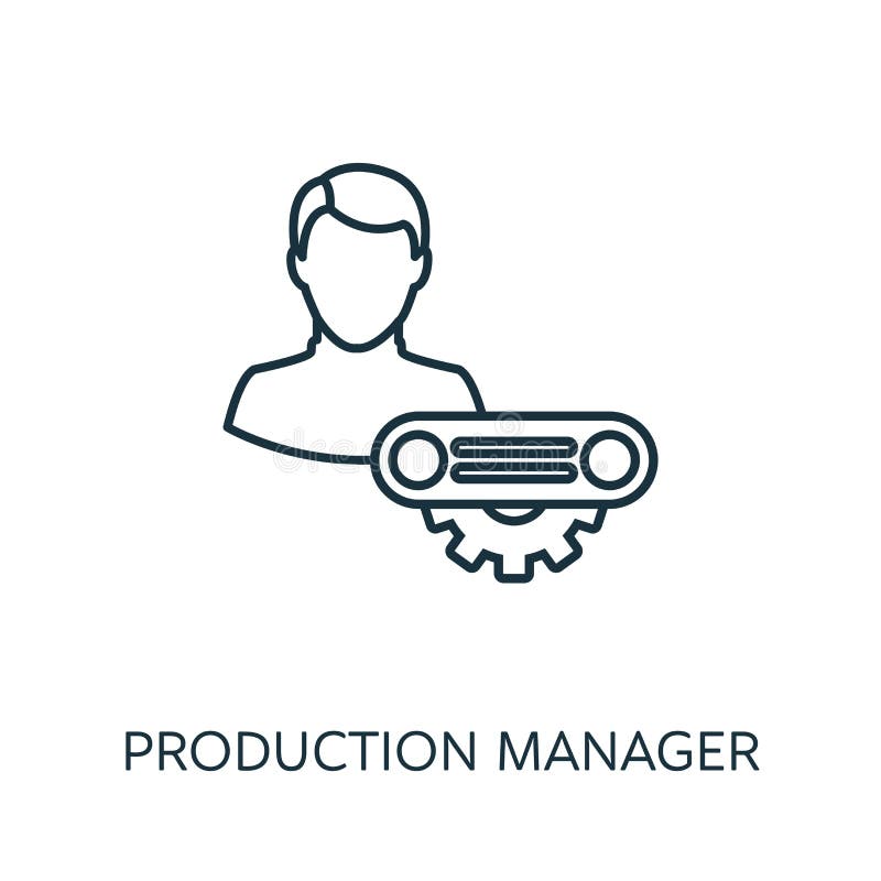 Production Manager Outline Icon. Thin Style Design from Startup Icons ...