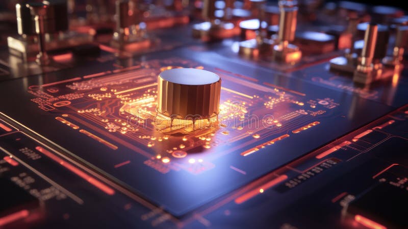 Production of a Modern Microprocessor Stock Photo - Image of hardware ...
