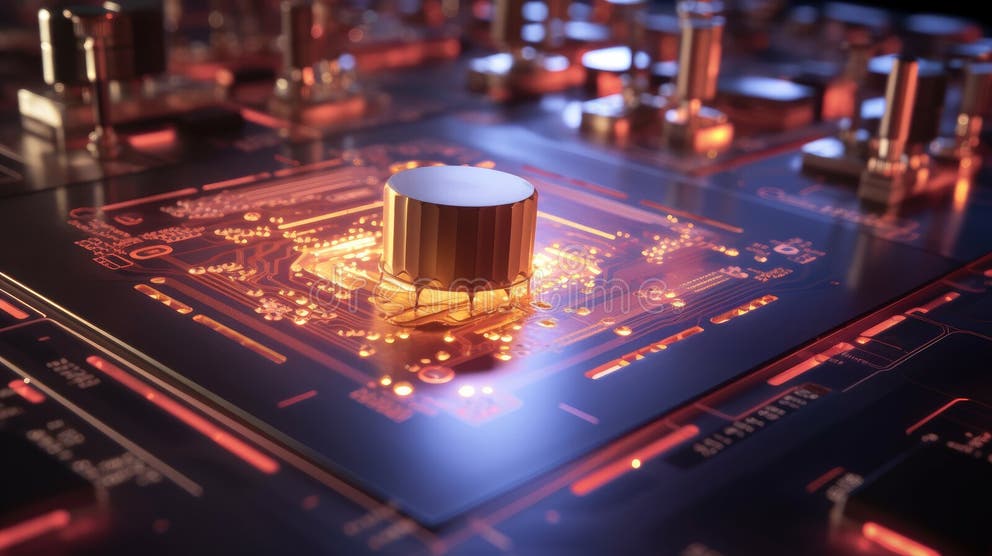 Production of a Modern Microprocessor Stock Photo - Image of hardware ...