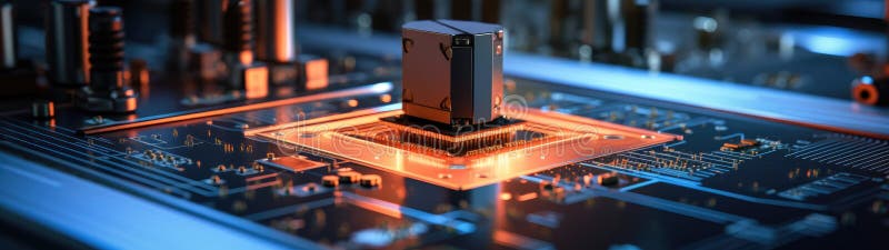 Production of a Modern Microprocessor Stock Photo - Image of hardware ...