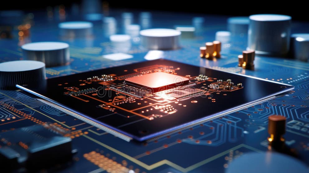 Production of a Modern Microprocessor Stock Photo - Image of future ...