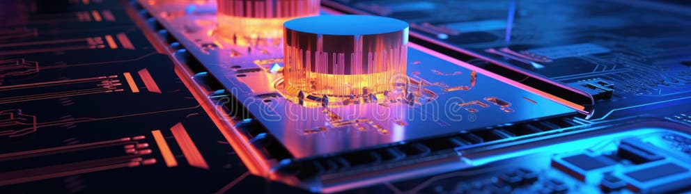 Production of a Modern Microprocessor Stock Image - Image of modern ...