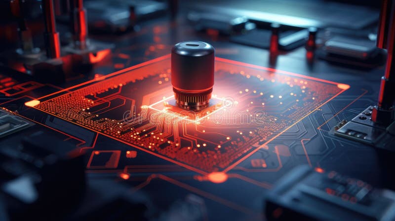 Production of a Modern Microprocessor Stock Image - Image of ...