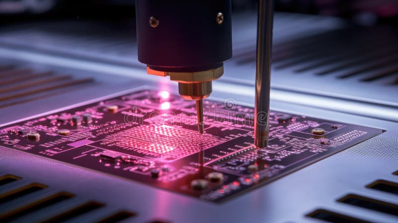 Production of a Modern Microprocessor Stock Photo - Image of factory ...