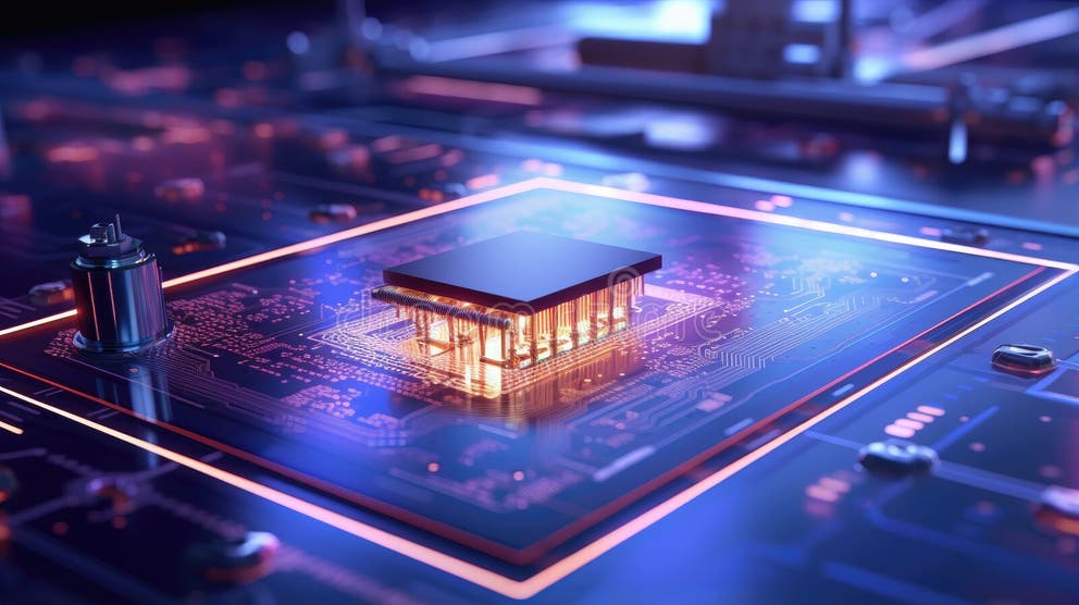 Production of a Modern Microprocessor Stock Photo - Image of modern ...