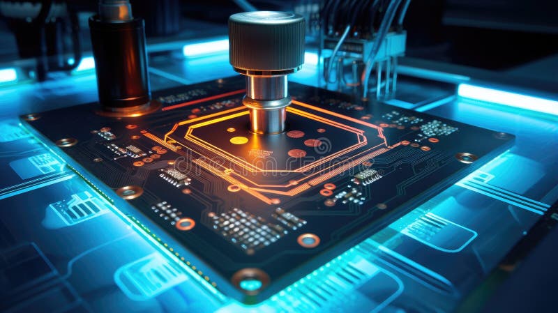 Production of a Modern Microprocessor Stock Photo - Image of innovation ...