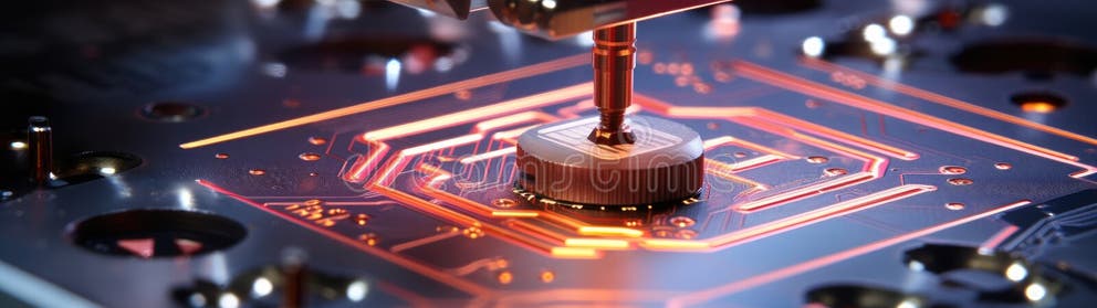 Production of a Modern Microprocessor Stock Photo - Image of ...