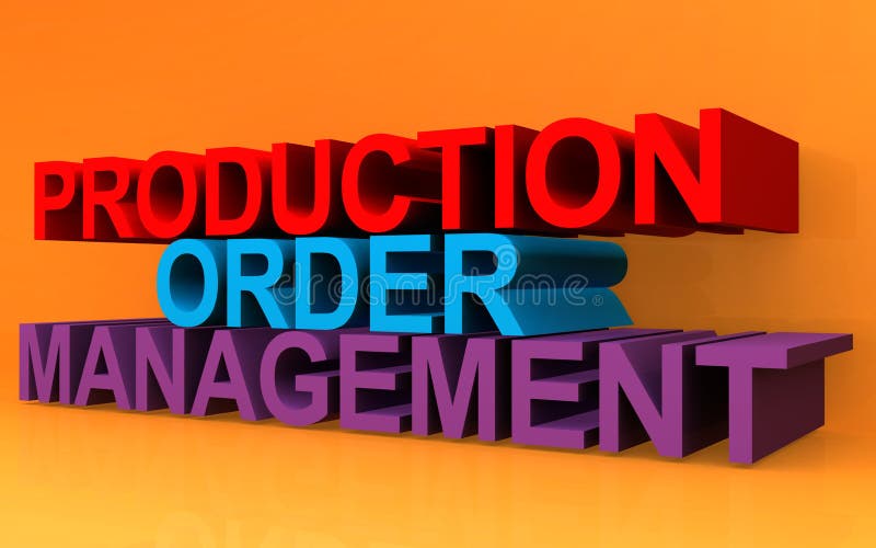 Production Order Management on Orange Stock Illustration - Illustration ...