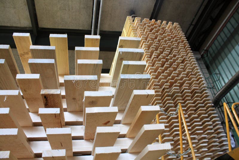 Production of Pallets in the Interior Stock Photo - Image of structure ...
