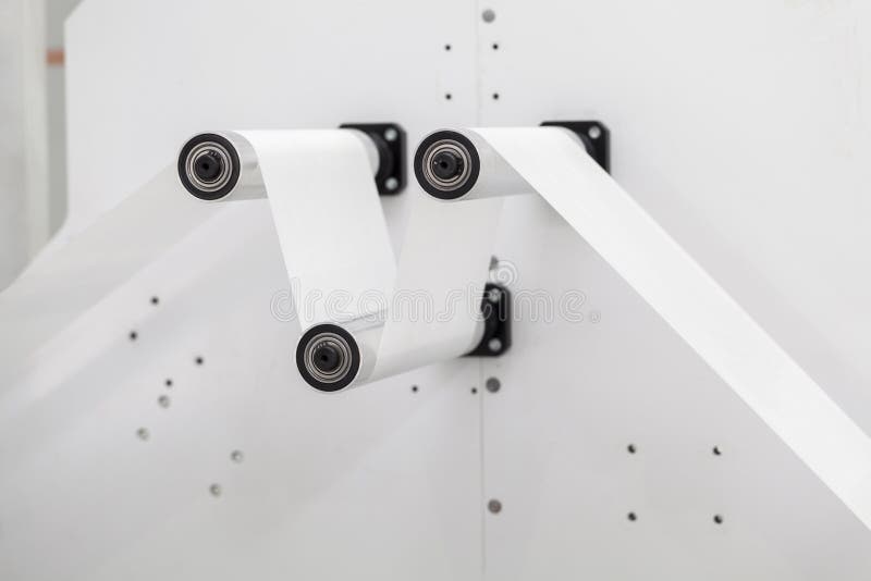 Production on Paper Roll Machine Stock Image - Image of sheet, business ...