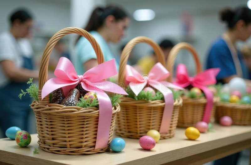 Production of a Pastry Shop or Bakery, Decorated for Easter. the Bakery ...