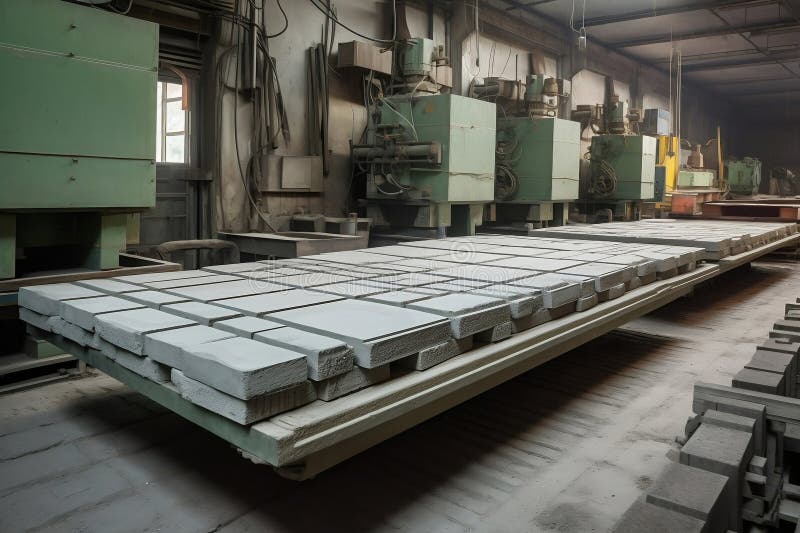 Production of Paving Slabs. AI Generated Stock Illustration ...