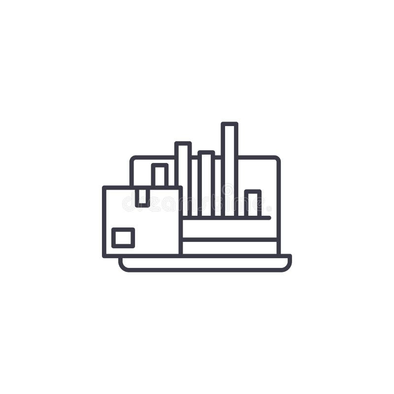 Production Performance Linear Icon Concept. Production Performance Line ...