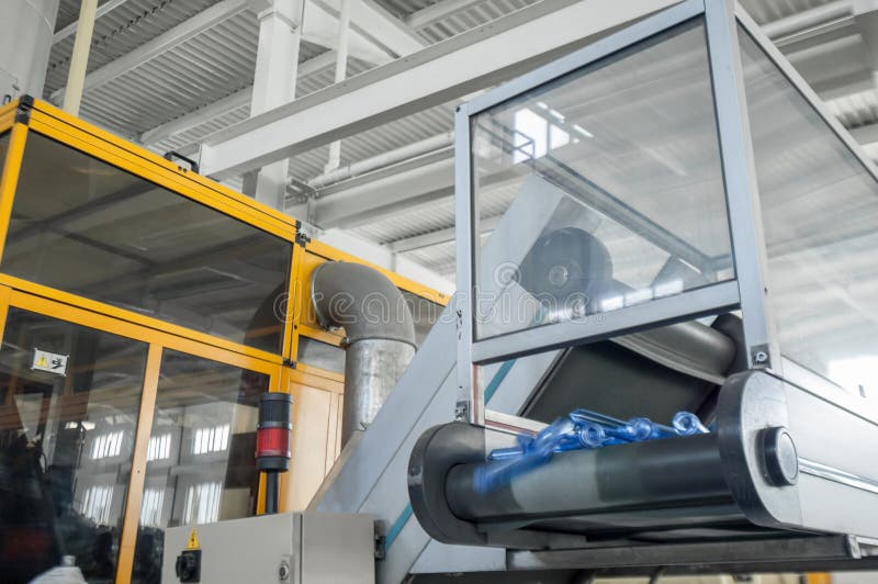 Production of PET preforms stock image. Image of machine - 89075993