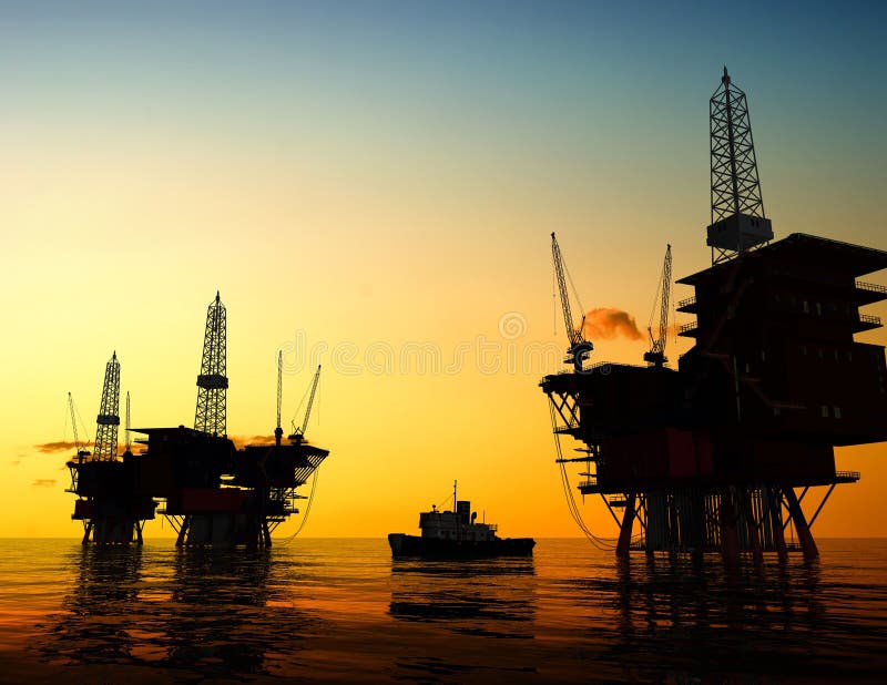 Petroleum production stock illustration. Illustration of industry - 6467802