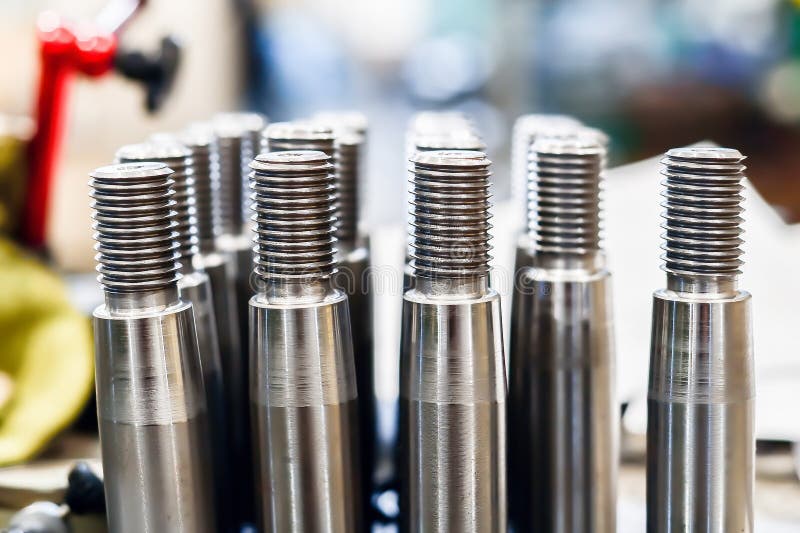 Production Pin with Cone and Thread for Clamping Stock Image - Image of ...