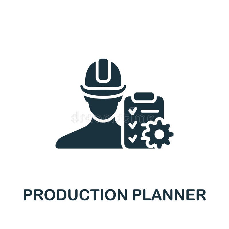 Production Planner Icon. Monochrome Simple Company Structure Icon for ...