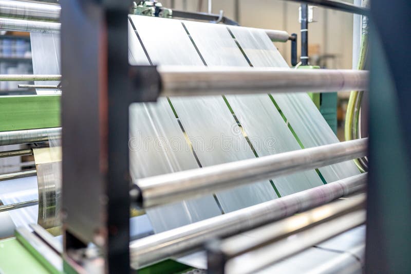 Production of Plastic Bags and Packaging on Machines in the Factory ...