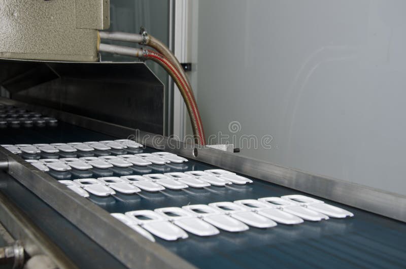 Production of Plastic Juice Box Cover Stock Photo - Image of shape ...