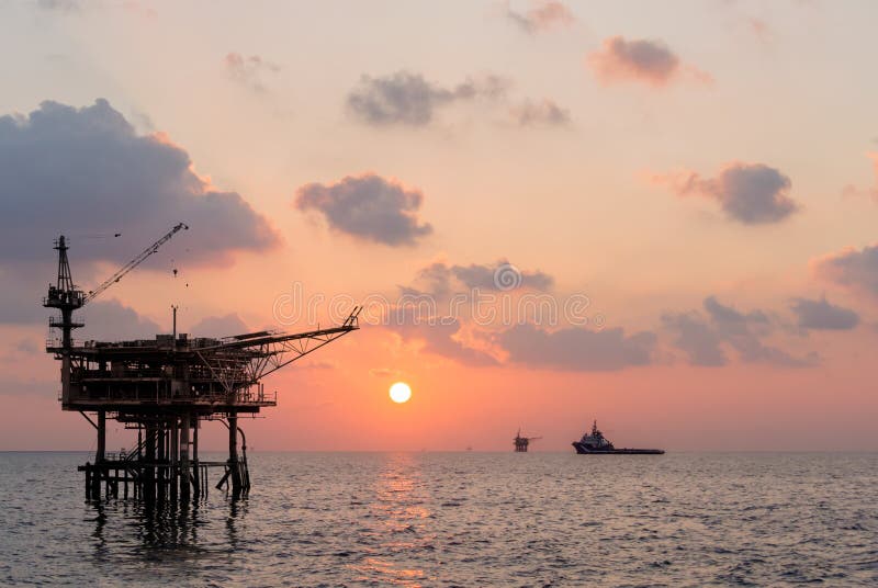 Production platform stock image. Image of blue, equipment - 51317123